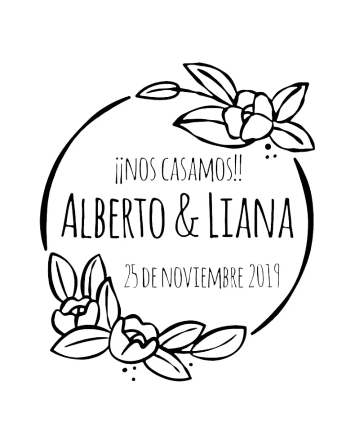 Sello Boda Flores - Detalles y Complementos